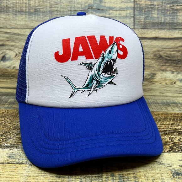 RetroRoots | Accessories | Jaws Mens Trucker Hat Black Snapback 975 ...
